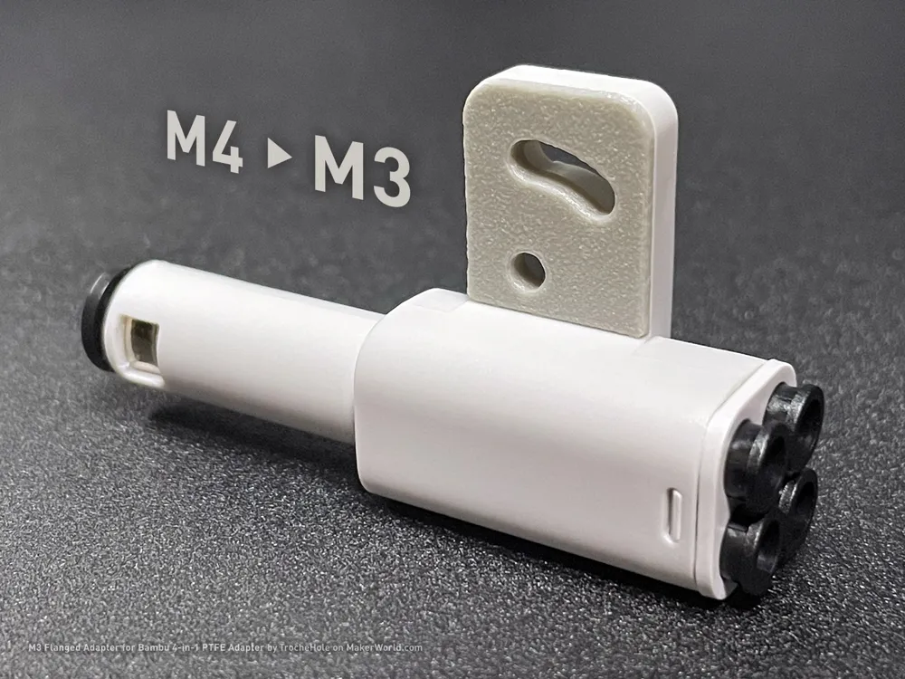 M3 Flanged Adapter for Bambu 4-in-1 PTFE Adapter by TrocheHole - MakerWorld