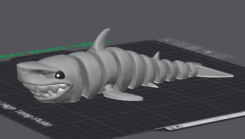 GARY THE GREAT WHITE ARTICULATED SHARK by Just Makes - MakerWorld