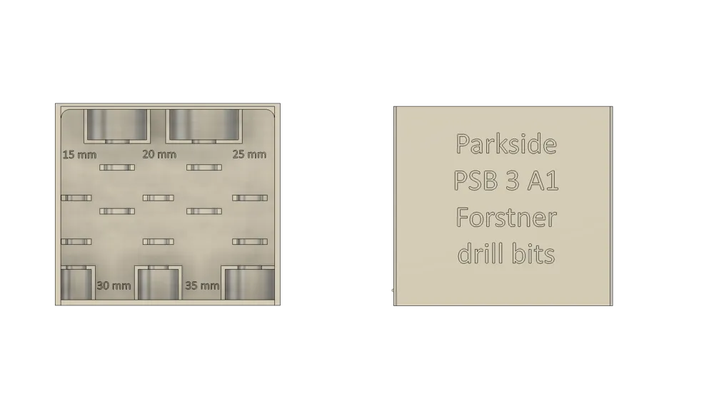 PARKSIDE Forstner drill bit storage box - Free 3D Print Model - MakerWorld