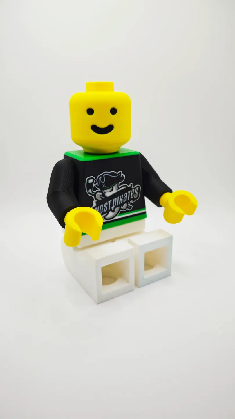 ECHL Brick Man - Savannah Ghost Pirates (500%) by P78 - MakerWorld