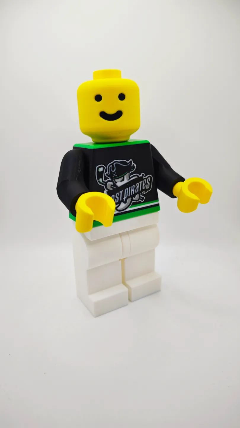 ECHL Brick Man - Savannah Ghost Pirates (500%) by P78 - MakerWorld