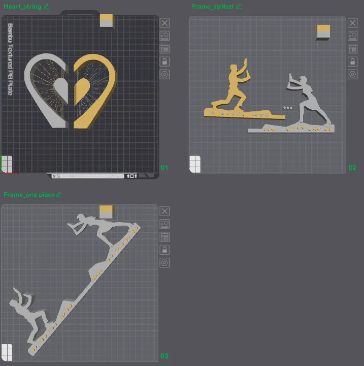 String Art Heart - Interactive Love Sculpture - Free 3D Print Model ...