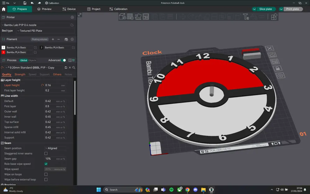 Pokemon Pokeball Clock by John A - MakerWorld