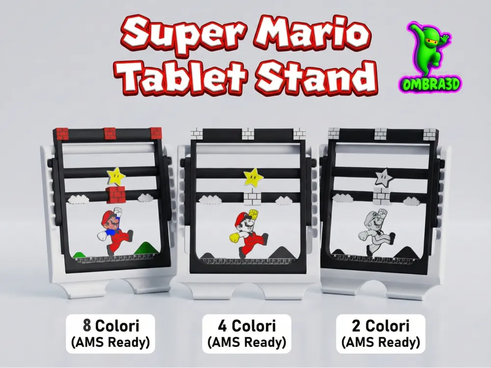 Super Mario Tablet & Phone Stand - Free 3D Print Model - MakerWorld