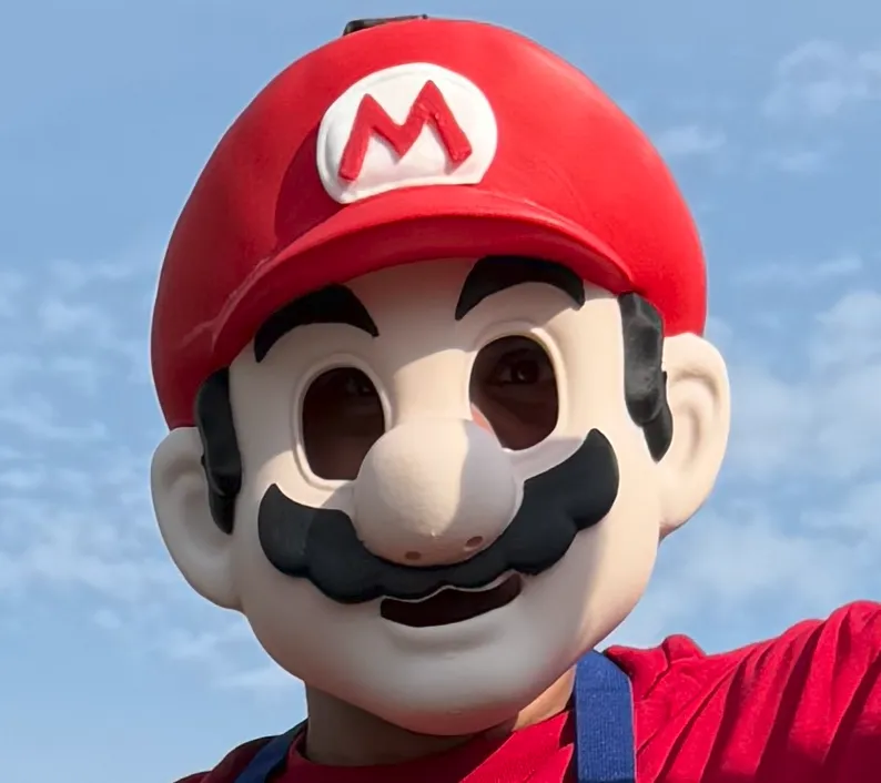 Mario Full Face Mask (Quick Print) by TECH EXTRANET MakerWorld ...