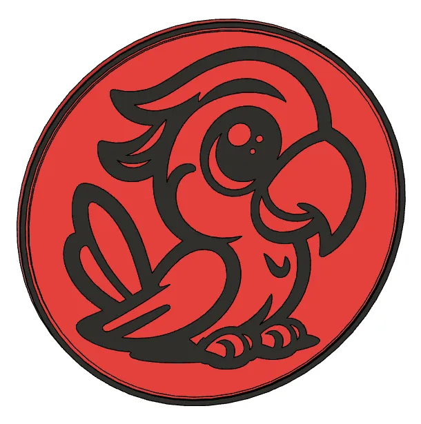 Parrot coaster - Free 3D Print Model - MakerWorld