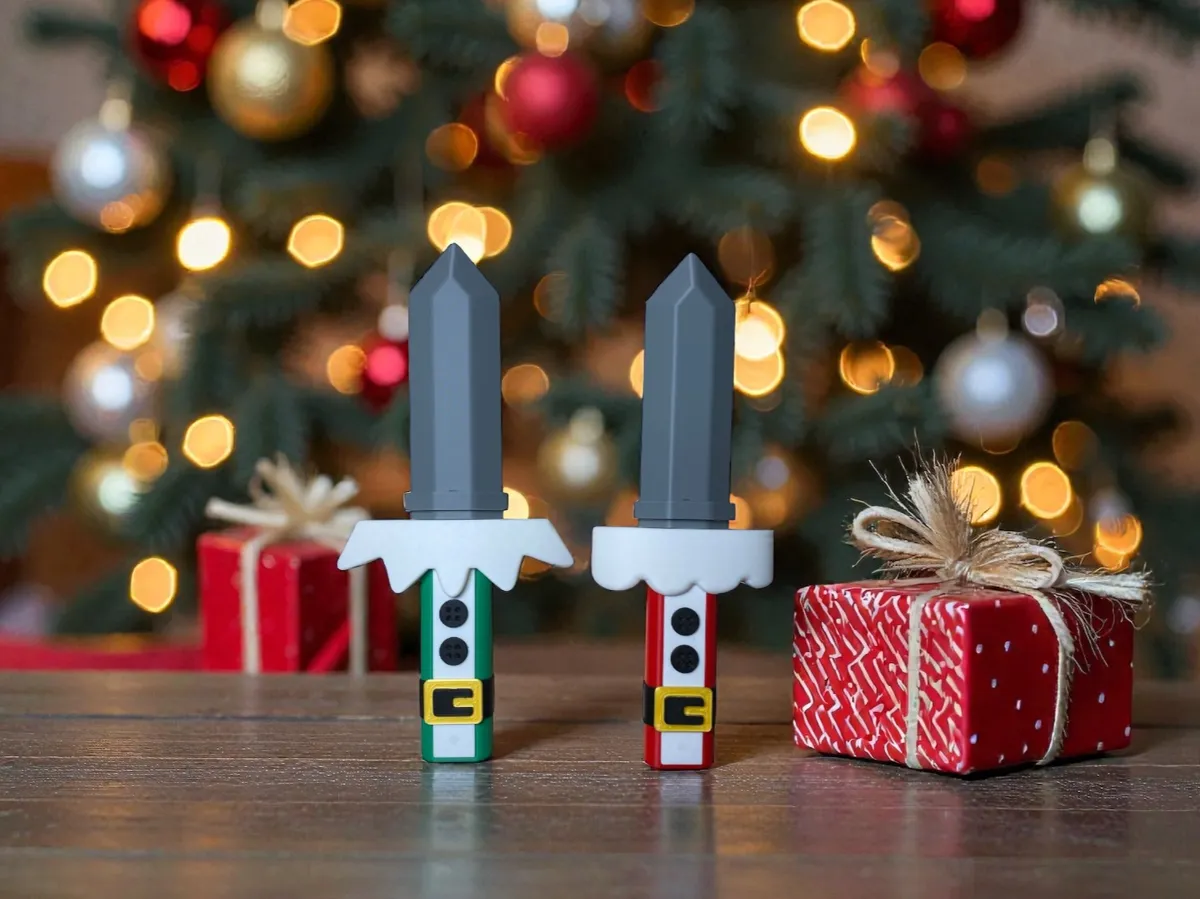 Santa / Elf Kids Play Sword Dagger (NO AMS) - Free 3D Print Model ...