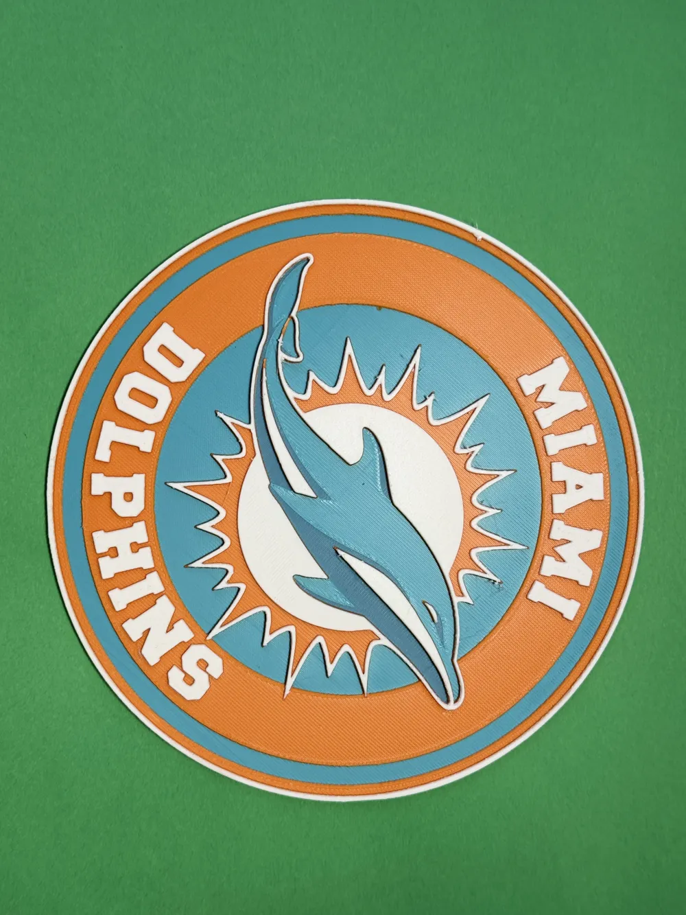 Miami Dolphins NFL LOGO - COASTER/OFFICE SIGN by StudioStewArt ...