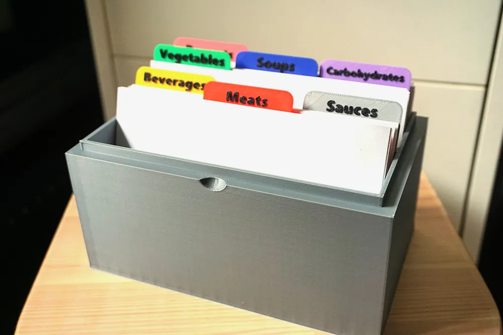 Recipe Box (4x6 cards) - Free 3D Print Model - MakerWorld