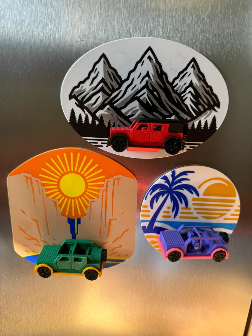 Jeep Magnets with Scenic Backgrounds by OUAeroEngr - MakerWorld