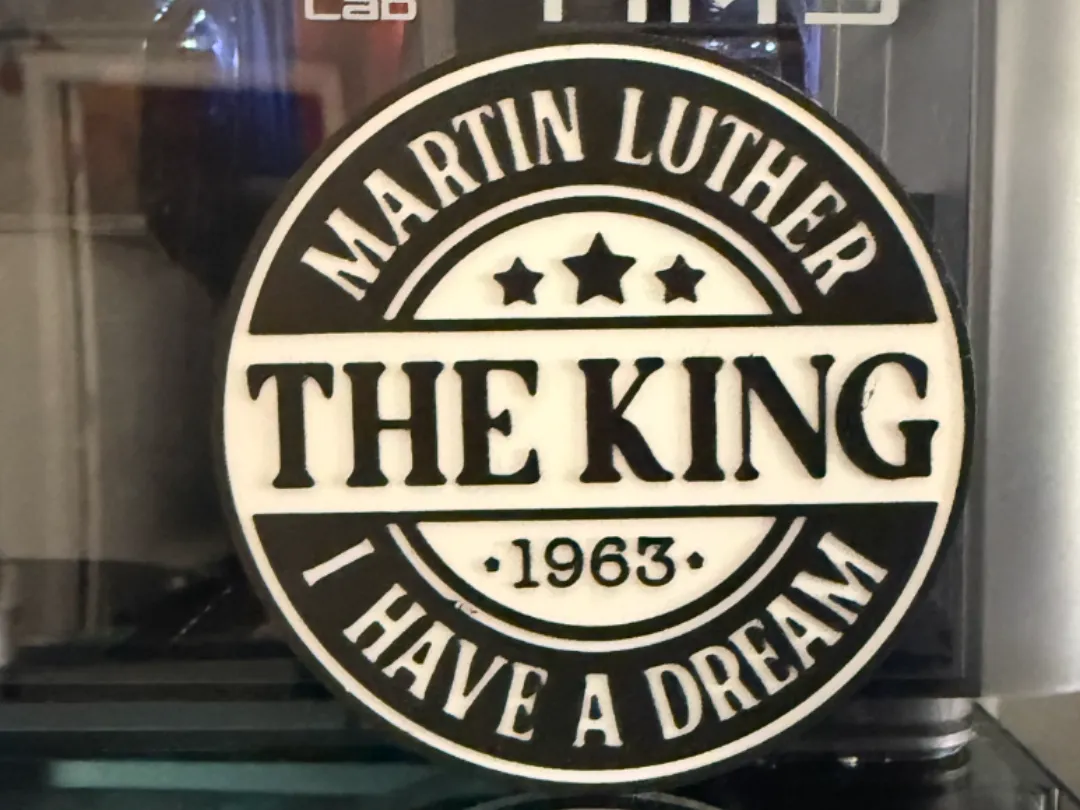MARTIN LUTHER KING COASTER - Free 3D Print Model - MakerWorld