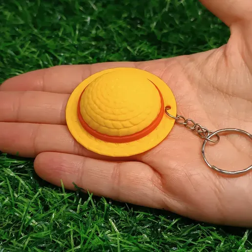 One Piece Luffy Straw Hat Keychain - Free 3D Print Model - MakerWorld