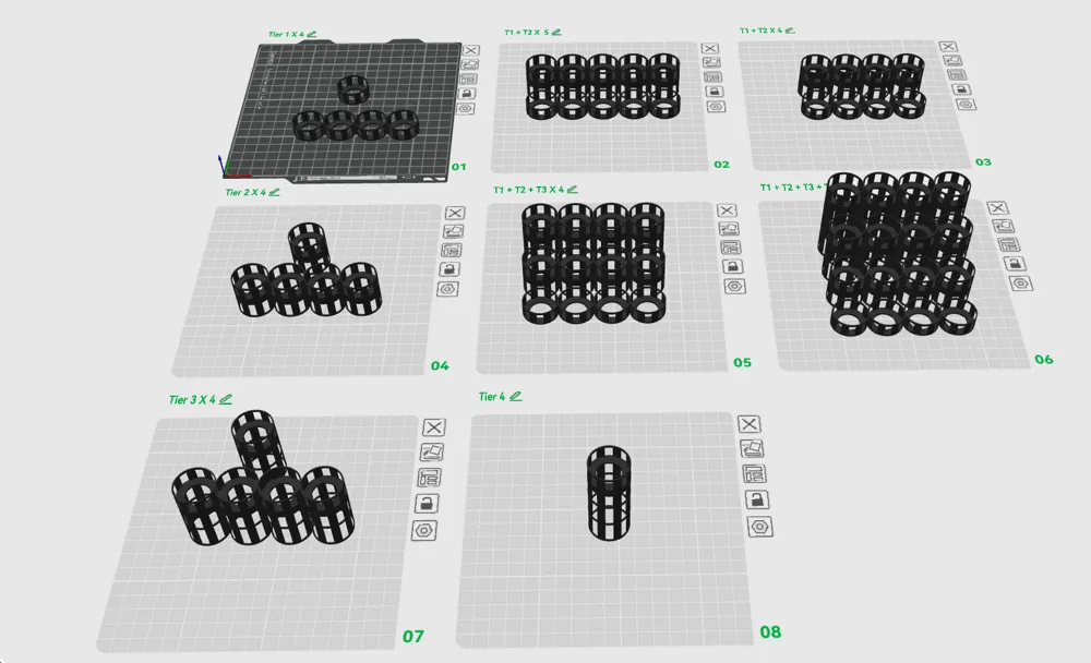 Vallejo/Army Bottle rack - Semi Modular - 4 tiers - Free 3D Print Model ...