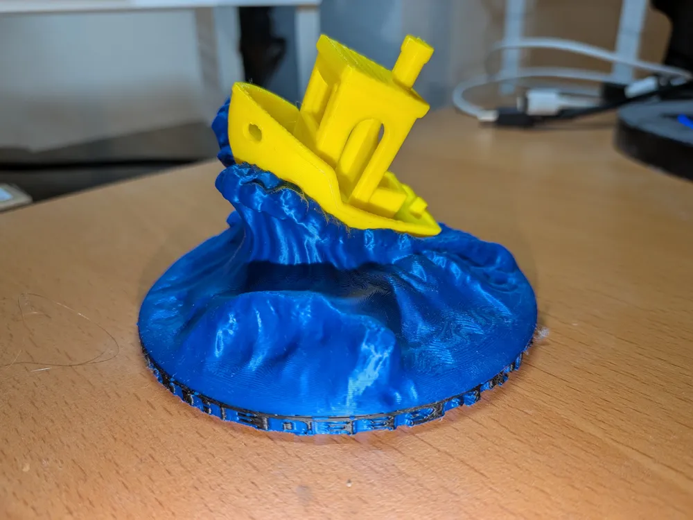 Benchy Wave Display Base - Free 3D Print Model - MakerWorld