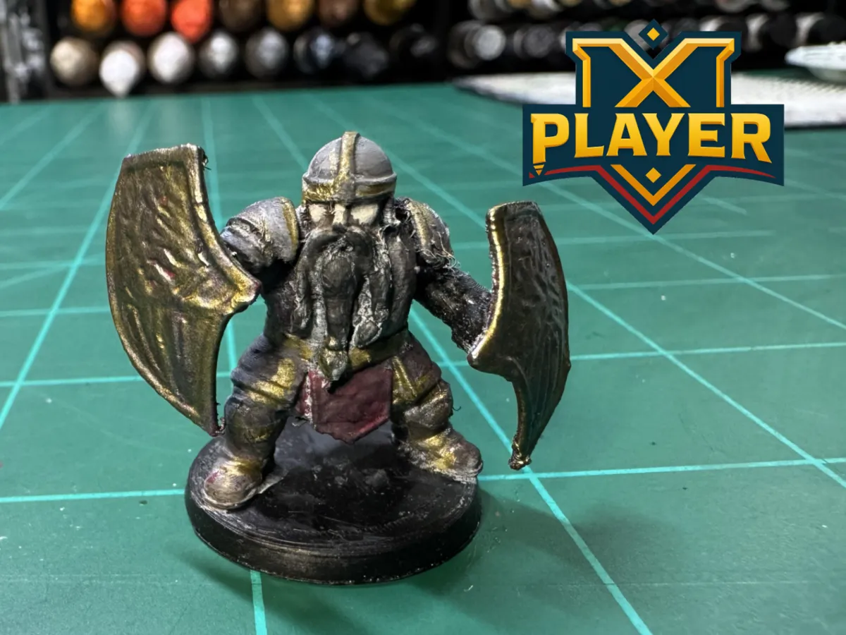 Dual-Shield Dwarf : DnD D&D Pathfinder Mini - Free 3D Print Model ...