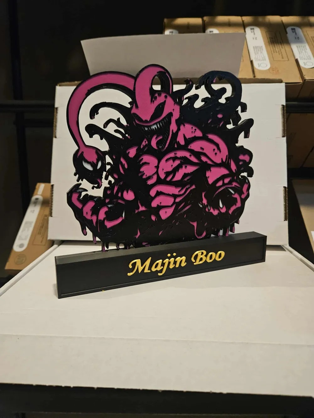 Dragon ball Z Majin Boo x Venom Display - Free 3D Print Model - MakerWorld