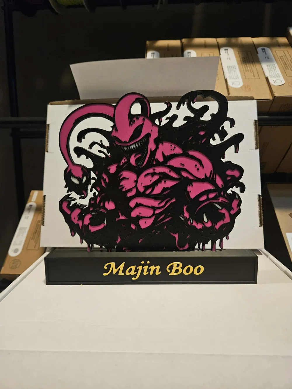 Dragon ball Z Majin Boo x Venom Display - Free 3D Print Model - MakerWorld