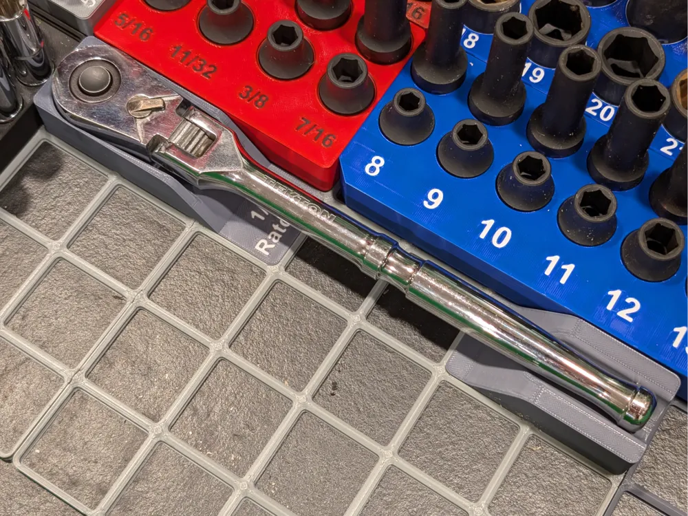 Gridfinity 1 2 Inch Ratchet Holder By Zekesnack Makerworld Download