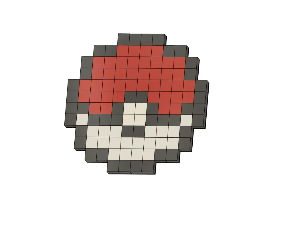 Pixel Pokeball Grid System by WF3Dprinting - MakerWorld