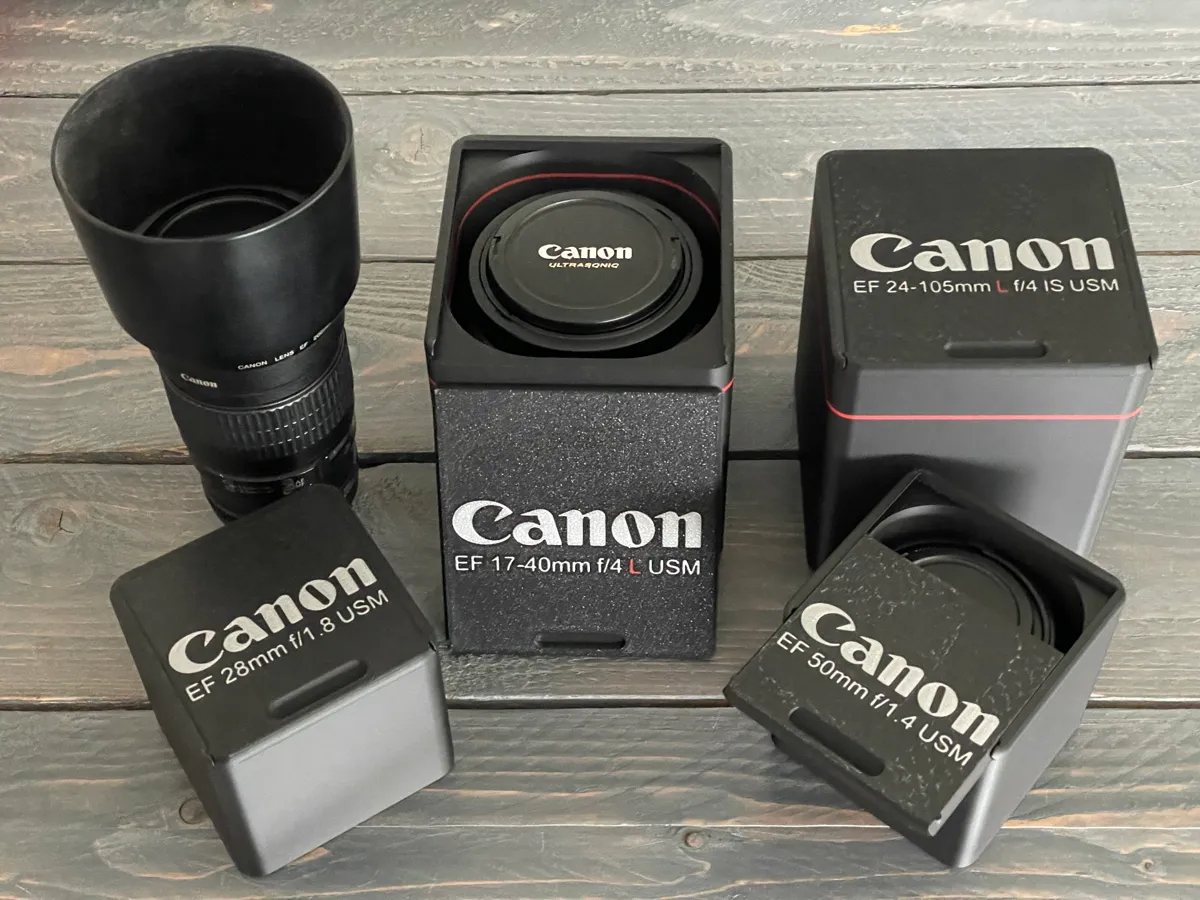 Canon EF lens boxes - Free 3D Print Model - MakerWorld