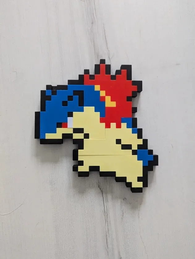Typhlosion Pixelart 8bit Figure by Batu157 - MakerWorld