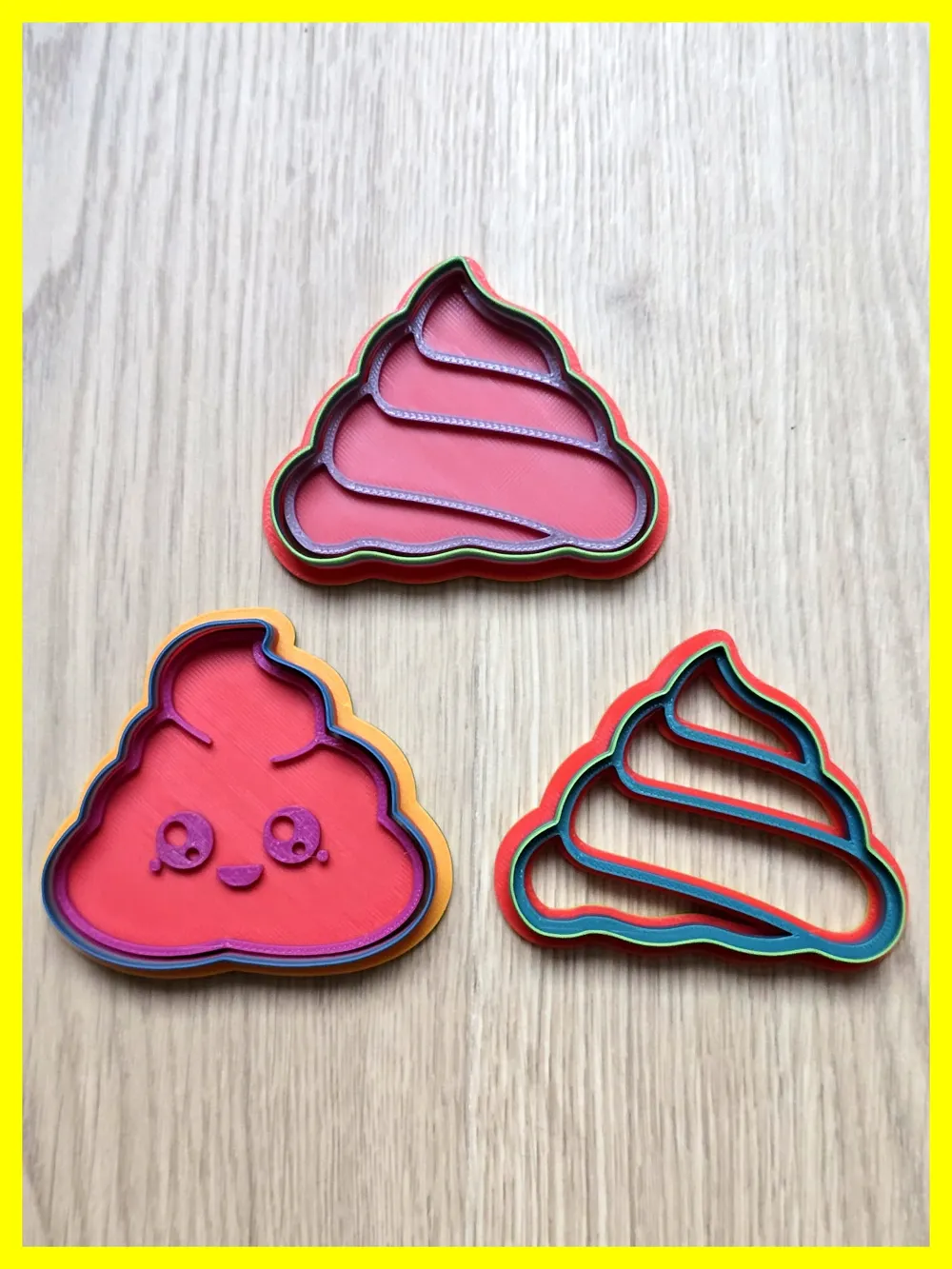 Funny Poop Cute Cookie Cutter Playdoh Stamp Gift - Free 3D Print Model ...