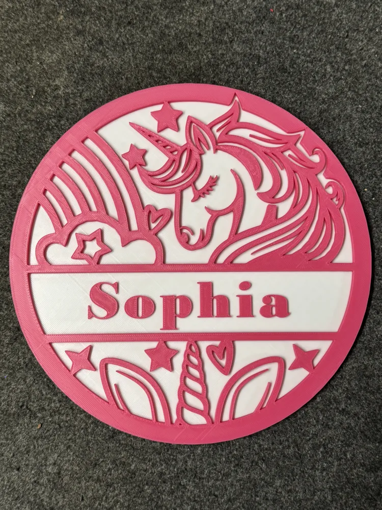 Personalized Unicorn Name Sign Editable by 937 Laser Creations ...