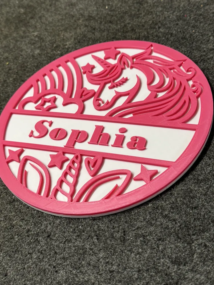 Personalized Unicorn Name Sign Editable by 937 Laser Creations ...