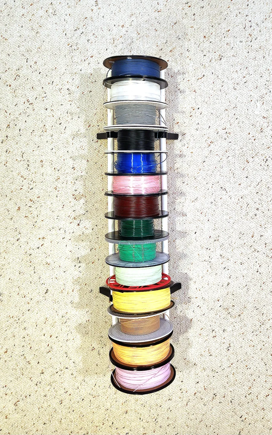 PVC Pipe Filament Storage Rack - Adjustable by Daniel Bogdanoff ...