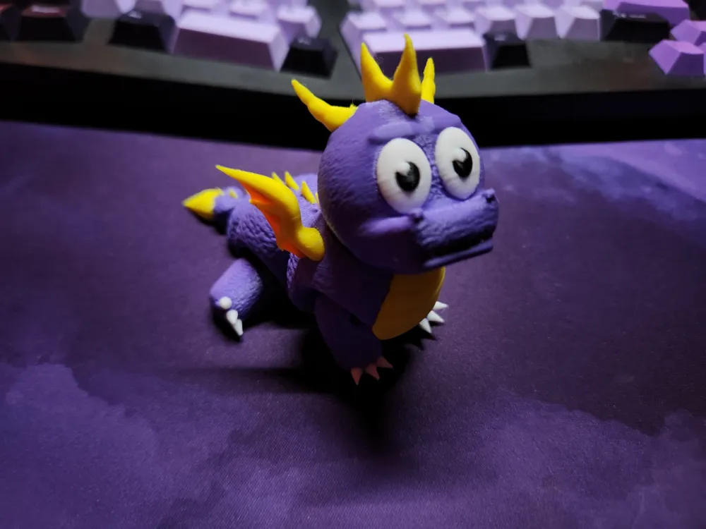 Baby Spyro the Flexi Dragon (5 colors, 1 AMS!) by Amethyst3D MakerWorld ...