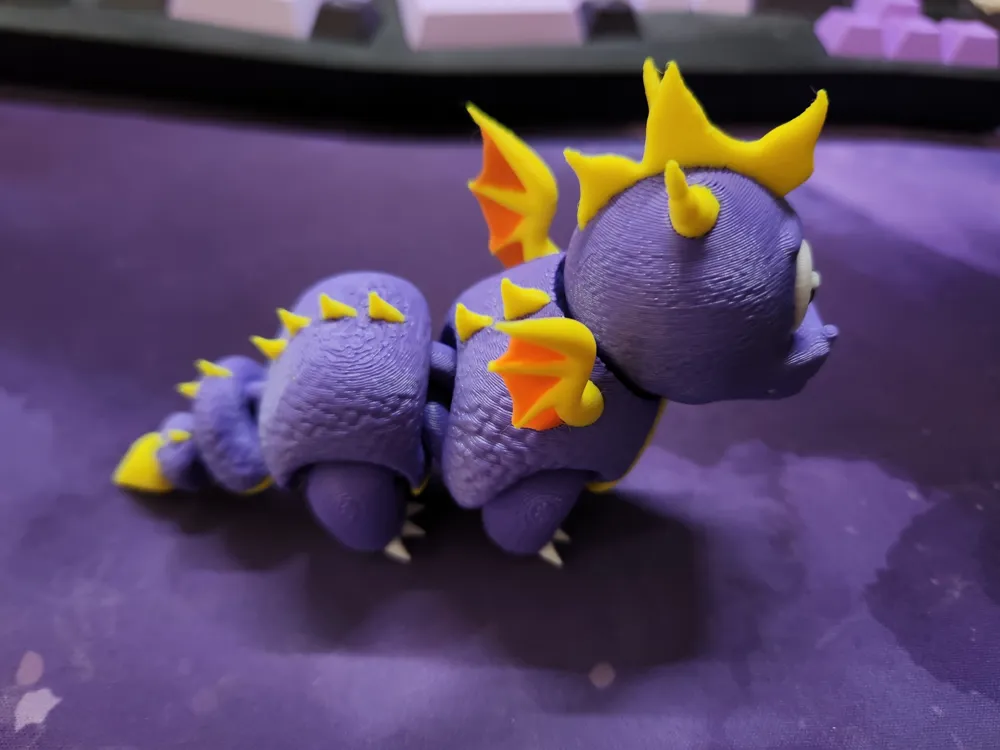 Baby Spyro the Flexi Dragon (5 colors, 1 AMS!) by Amethyst3D MakerWorld ...