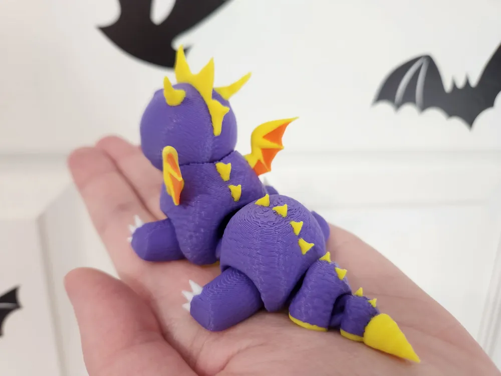 Baby Spyro the Flexi Dragon (5 colors, 1 AMS!) by Amethyst3D MakerWorld ...