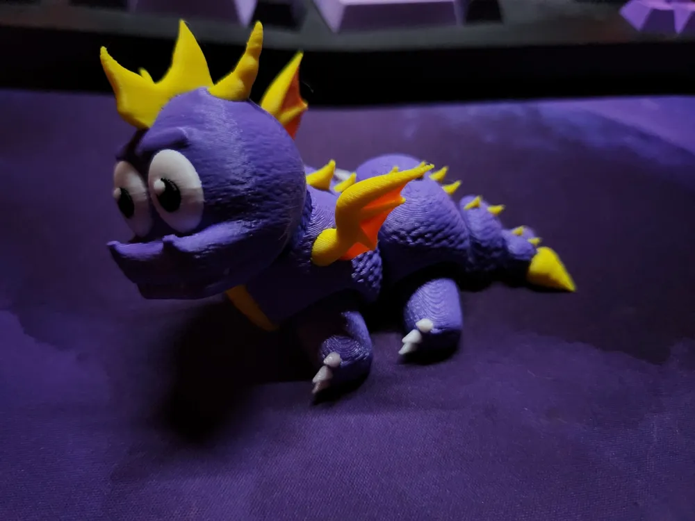 Baby Spyro the Flexi Dragon (5 colors, 1 AMS!) by Amethyst3D MakerWorld ...