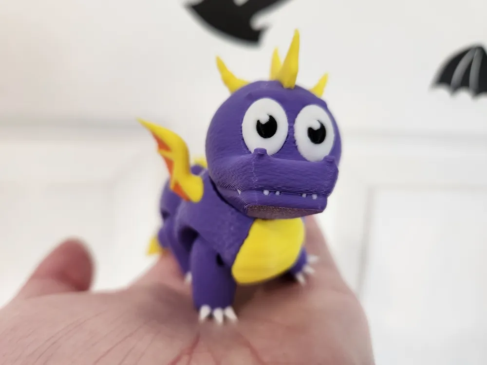 Baby Spyro the Flexi Dragon (5 colors, 1 AMS!) by Amethyst3D MakerWorld ...