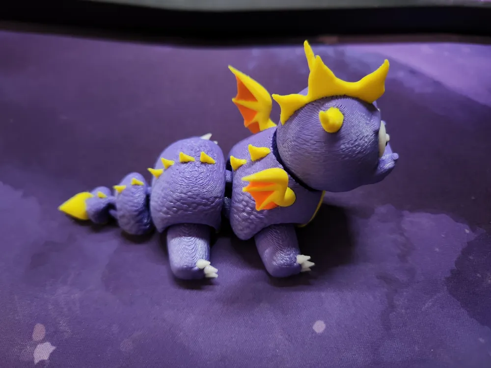 Baby Spyro the Flexi Dragon (5 colors, 1 AMS!) by Amethyst3D MakerWorld ...