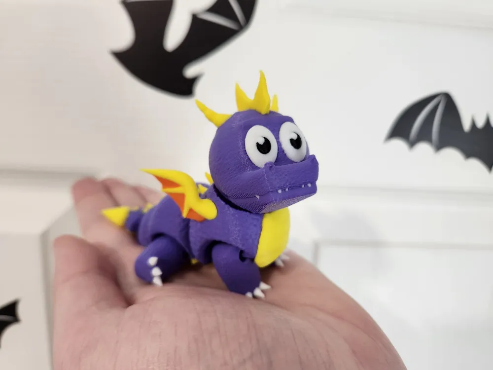 Baby Spyro the Flexi Dragon (5 colors, 1 AMS!) by Amethyst3D MakerWorld ...