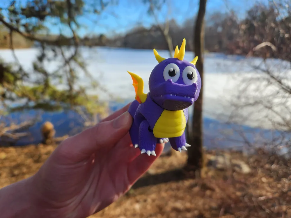 Baby Spyro the Flexi Dragon (5 colors, 1 AMS!) by Amethyst3D MakerWorld ...