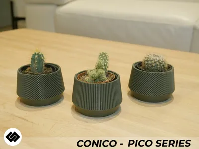 Conico Series Triple Planter Set by Embrace Making - MakerWorld