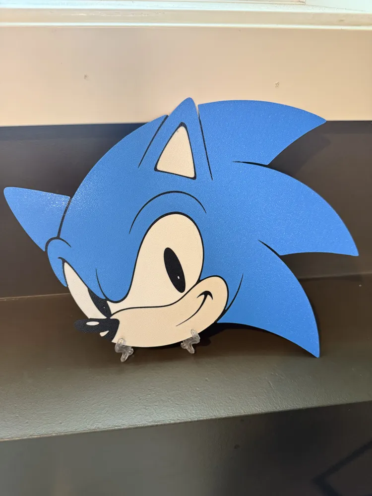 Sonic the Hedgehog Giant Head - Free 3D Print Model - MakerWorld