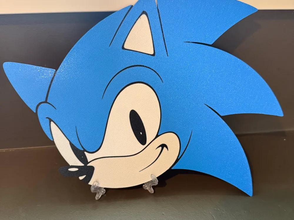 Sonic the Hedgehog Giant Head - Free 3D Print Model - MakerWorld