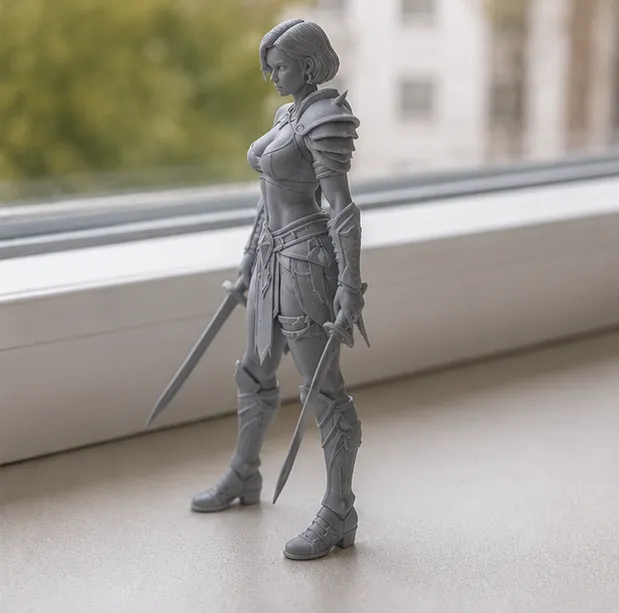 Female Warrior Figurine | RPG | Statue | Collect - Free 3D Print Model ...