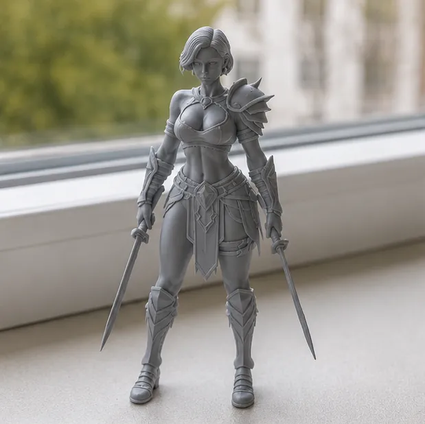 Female Warrior Figurine | RPG | Statue | Collect - Free 3D Print Model ...