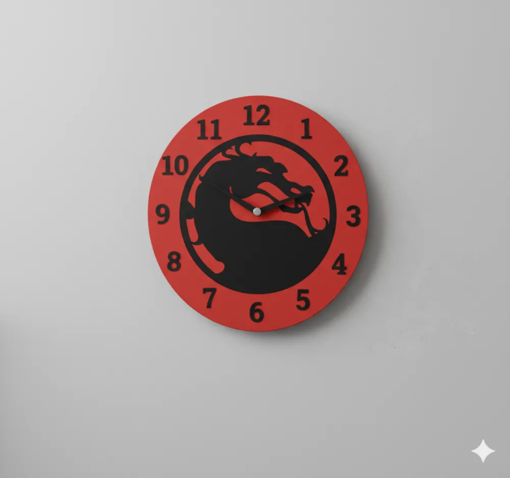 Mortal Kombat Clock on Wall - Free 3D Print Model - MakerWorld