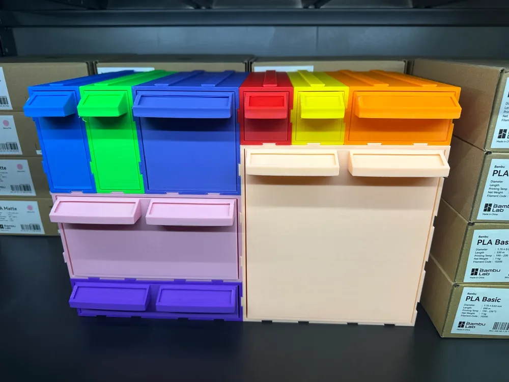 Modular Drawer-Style Parts Storage Box (8 sizes, combinable) by Miao ...