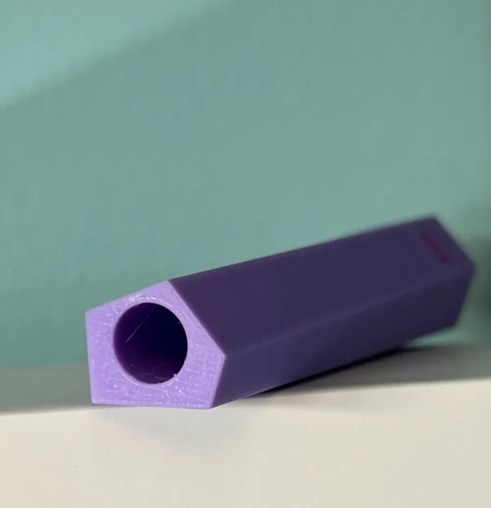 Mezuzah: an extruded scutoid with shin on side by paulsizemore - MakerWorld