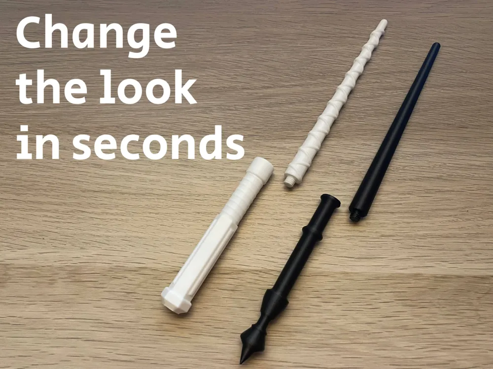 Modular wand - Over 100 combinations - Free 3D Print Model - MakerWorld