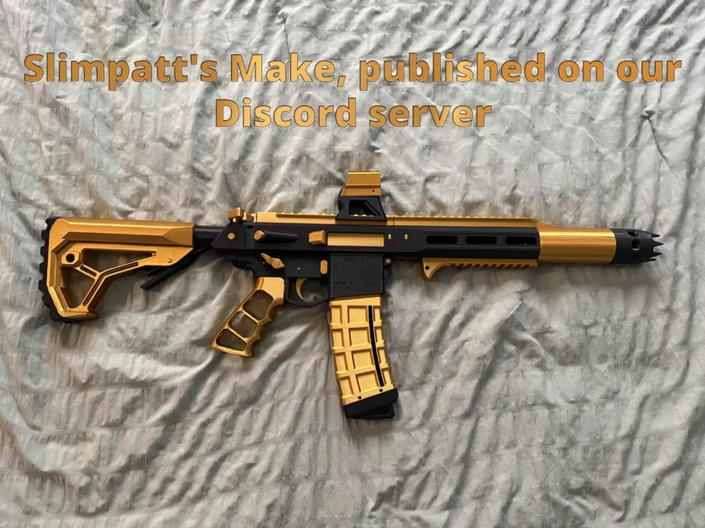 ERM-15 - 3D Printable AR-15 Platform Toy Rifle! - Free 3D Print Model ...