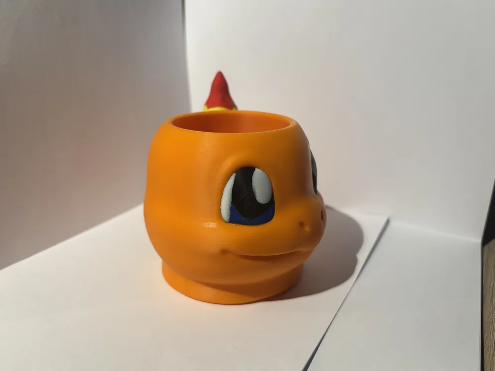 Charmander Pokemon – Mug / Pen Holder (Multipart) - Free 3D Print Model ...
