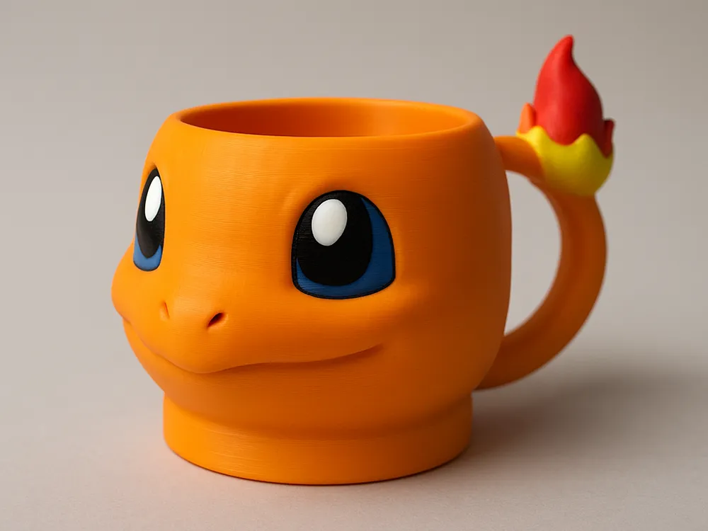 Charmander Pokemon – Mug / Pen Holder (Multipart) - Free 3D Print Model ...