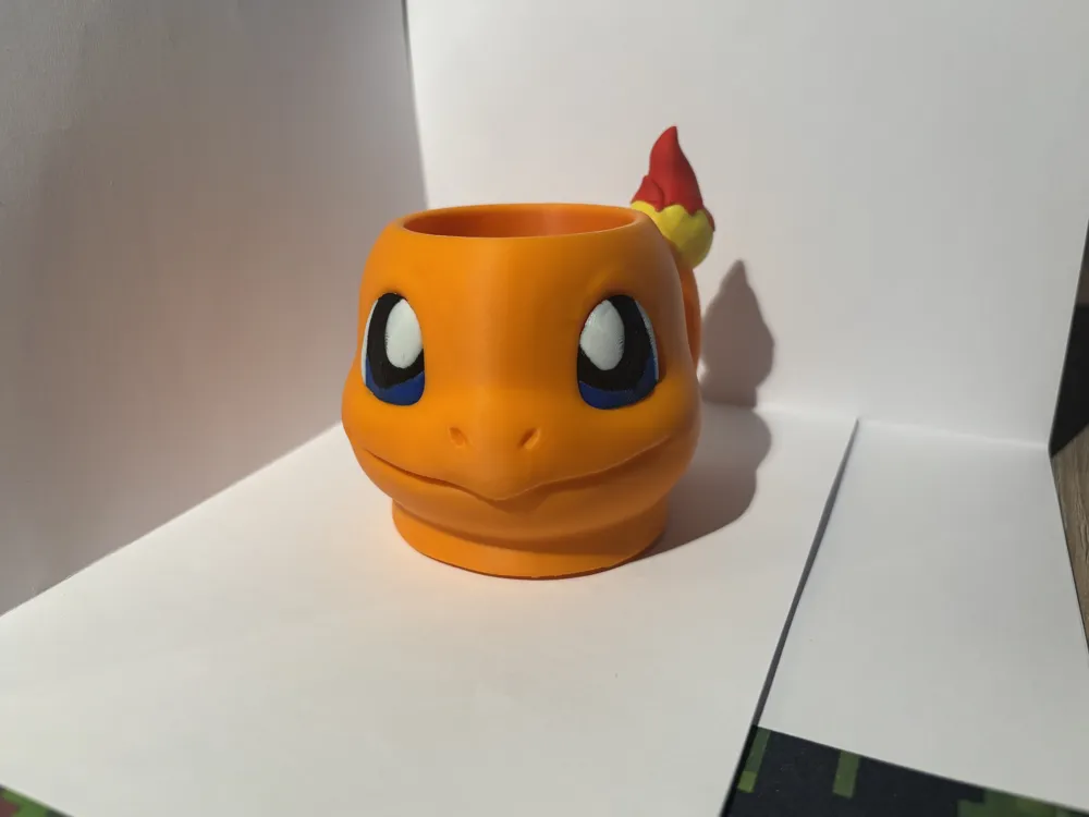 Charmander Pokemon – Mug / Pen Holder (Multipart) - Free 3D Print Model ...